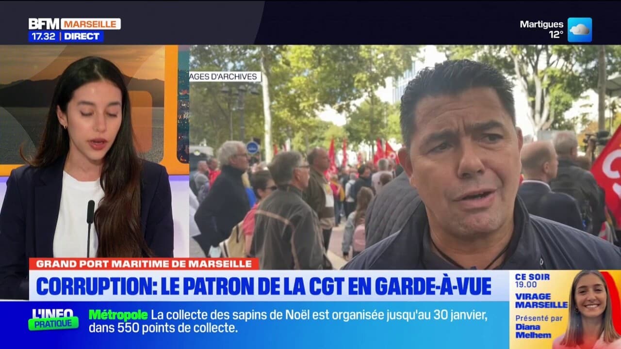 Marseille: le secrétaire général de la CGT du Grand port maritime placé ...