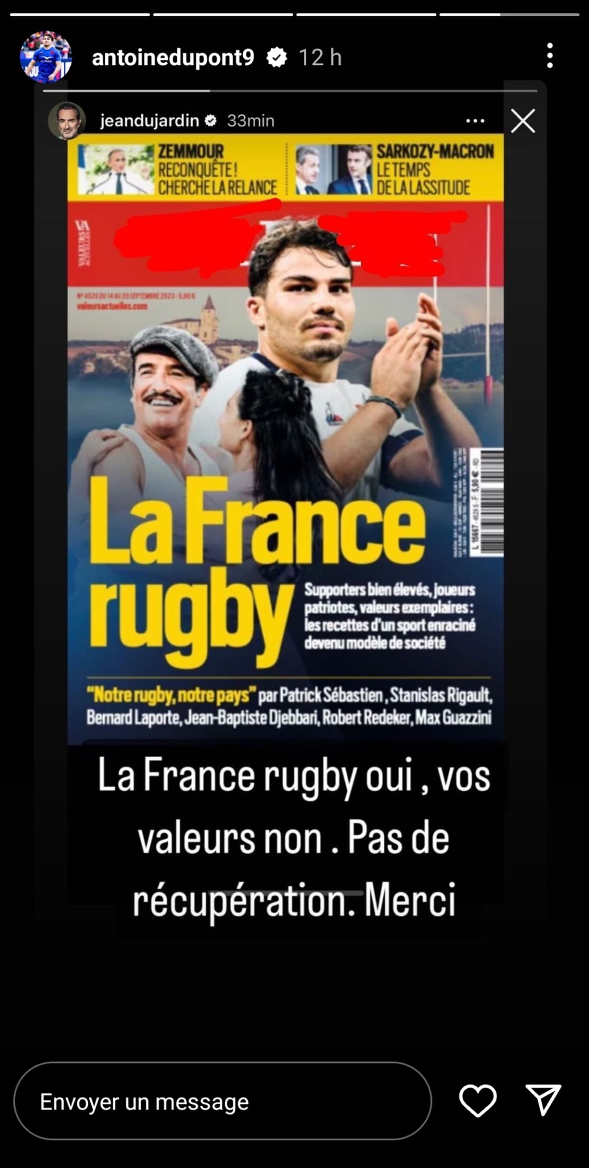 Coupe du monde de rugby: Antoine Dupont se désolidarise de la ...