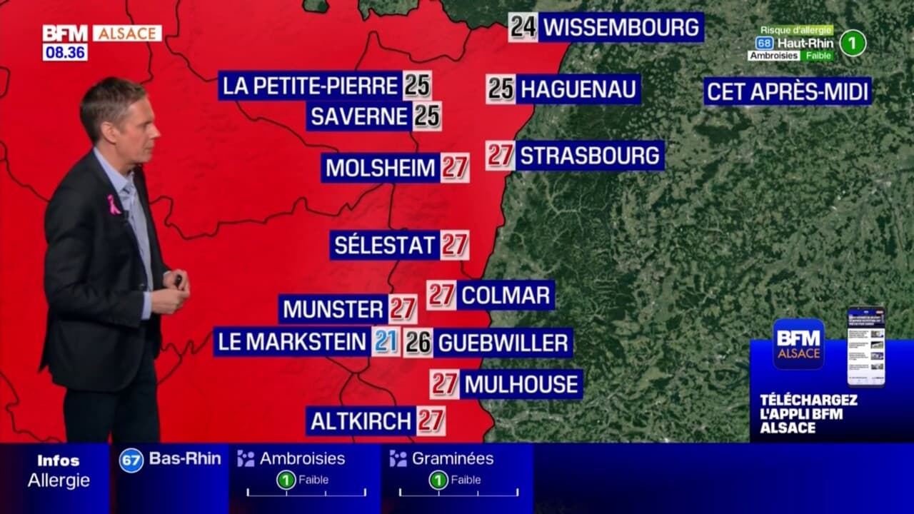 Météo Alsace: quelques nuages mais globalement un beau soleil, 27°C à ...