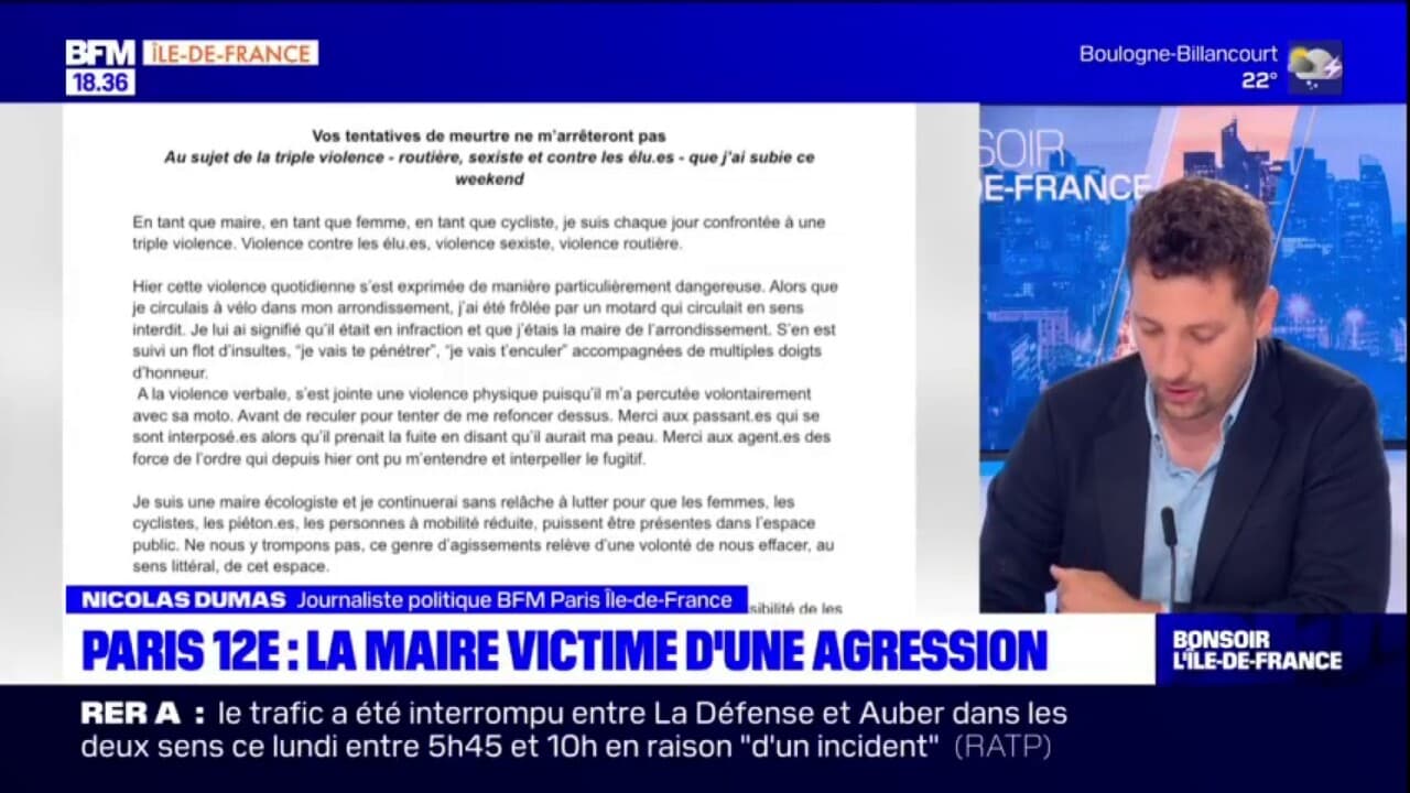 Paris: la maire du 12e arrondissement victime d'une agression
