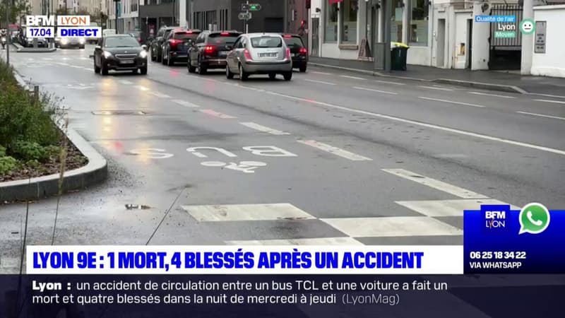 Lyon: un mort et quatre blessés dans un accident entre une voiture et ... Lyon: un mort et quatre blessés dans un accident entre une voiture et ...
