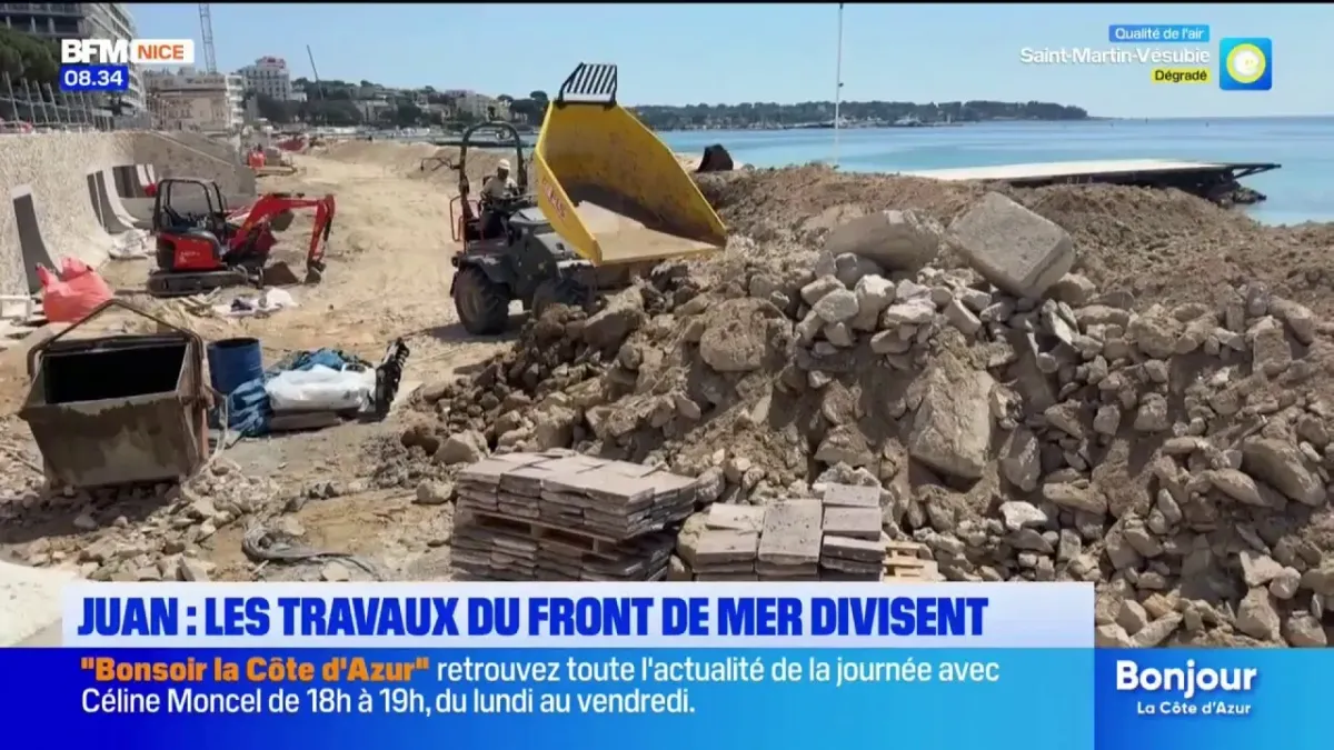 Juan-les-Pins : les travaux du bord de mer divisent les antibois.