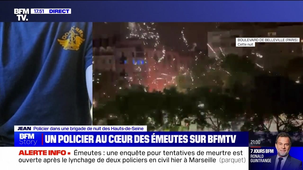 Story 4 : Un policier au cœur des émeutes sur BFMTV - 30/06