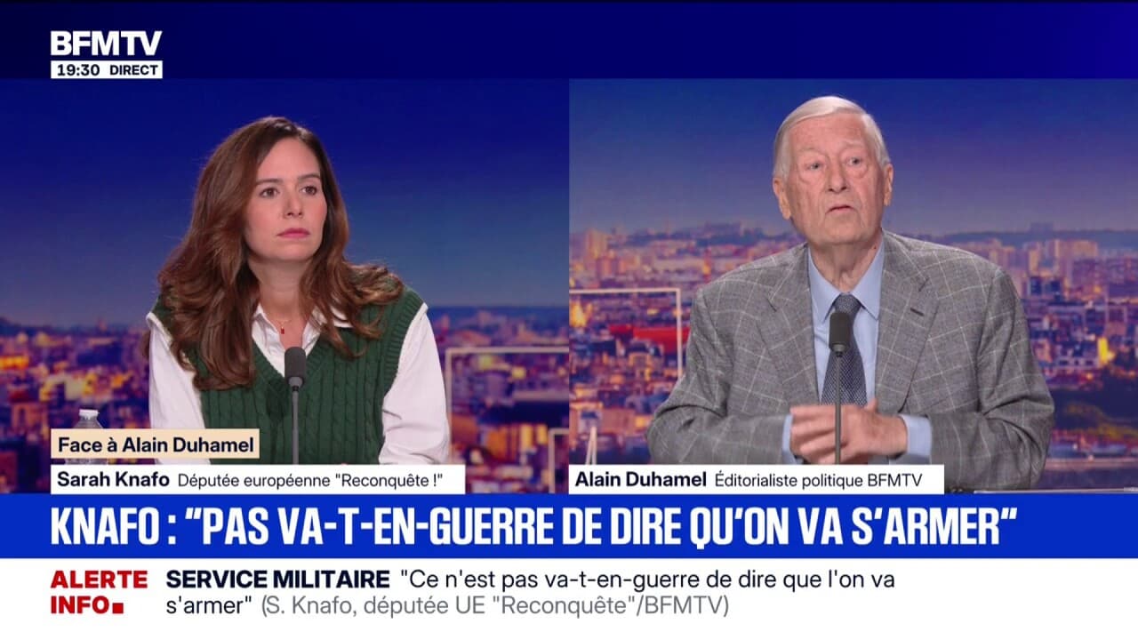 Sarah Knafo ("Reconquête"): "Chaque nation a le devoir de se protéger ...