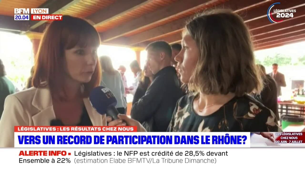 Législatives dans le Rhône:Tiffany Joncour (RN) réagit aux premières ...
