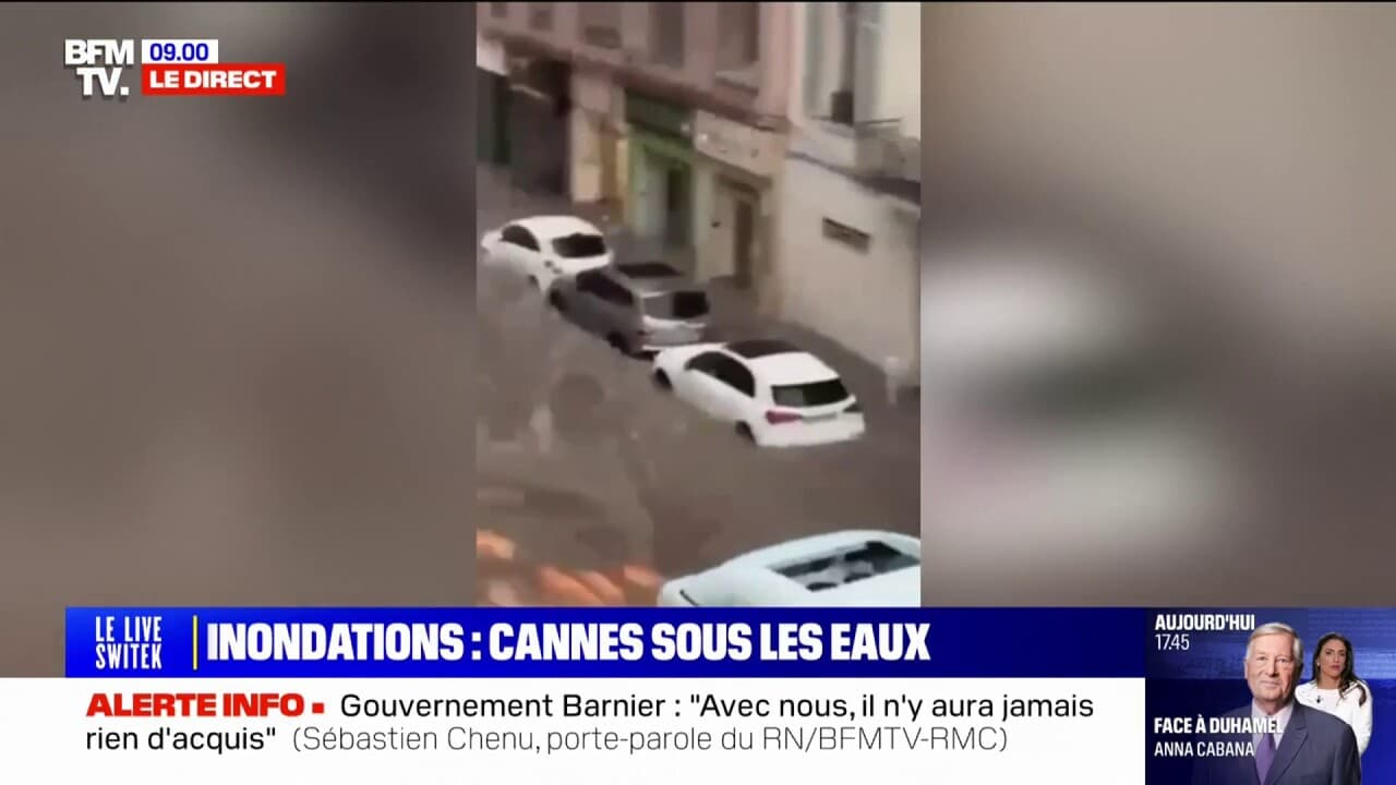 Inondations: la ville de Cannes sous les eaux après un violent épisode ...