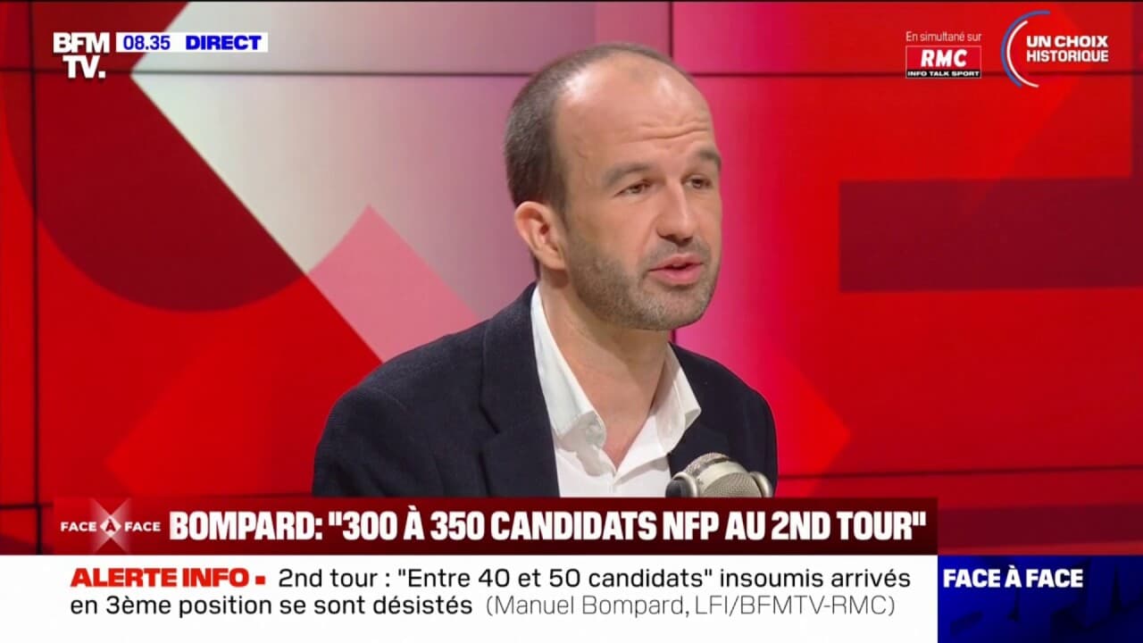 Désistements: Manuel Bompard appelle le camp présidentiel "à faire ...