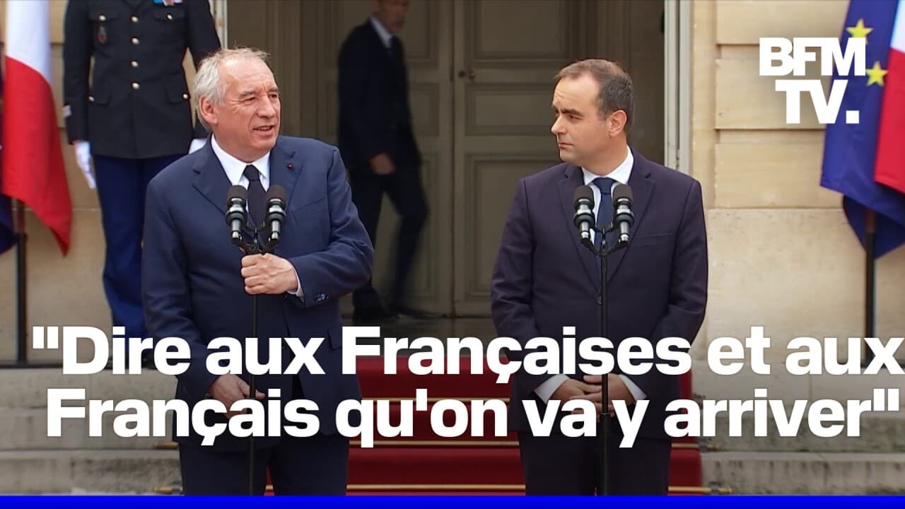 La passation de pouvoir à Matignon entre François Bayrou et Sébastien ...