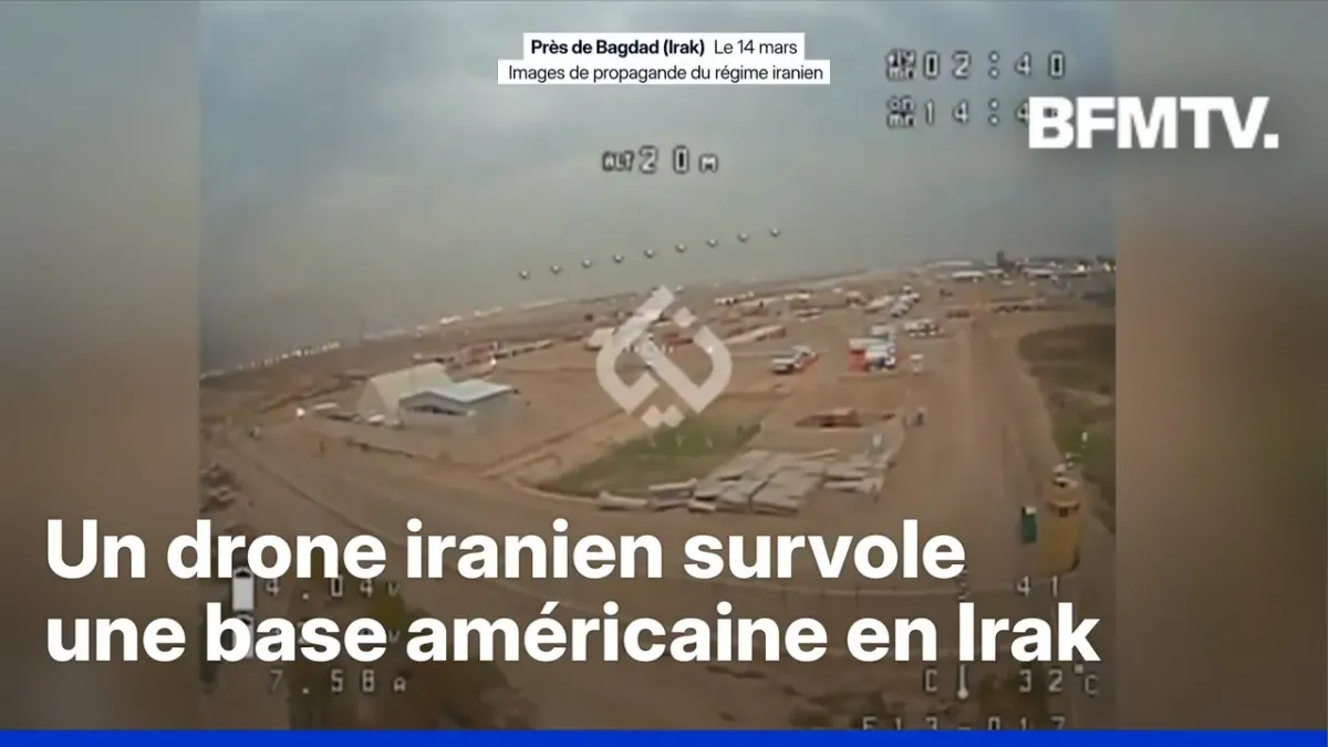 Guerre au Moyen-Orient: un drone iranien survole une base militaire ...