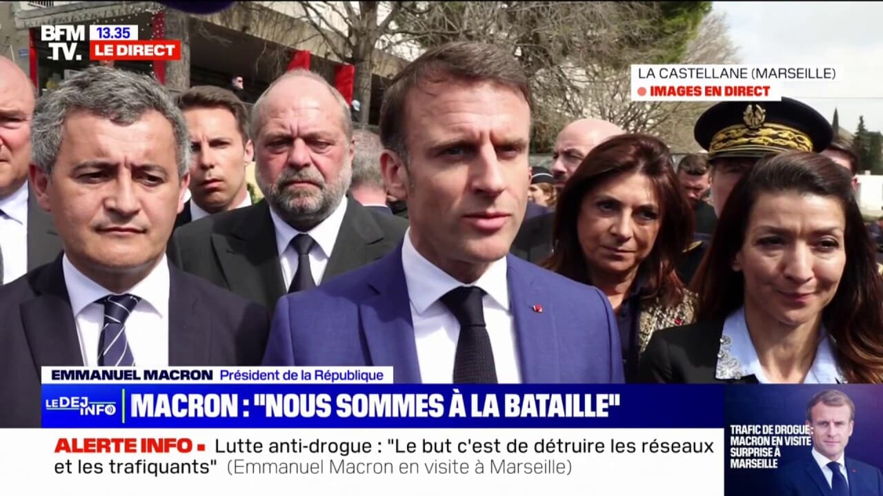 Trafic de drogue: Emmanuel Macron annonce 82 interpellations et Trafic de drogue: Emmanuel Macron annonce 82 interpellations et