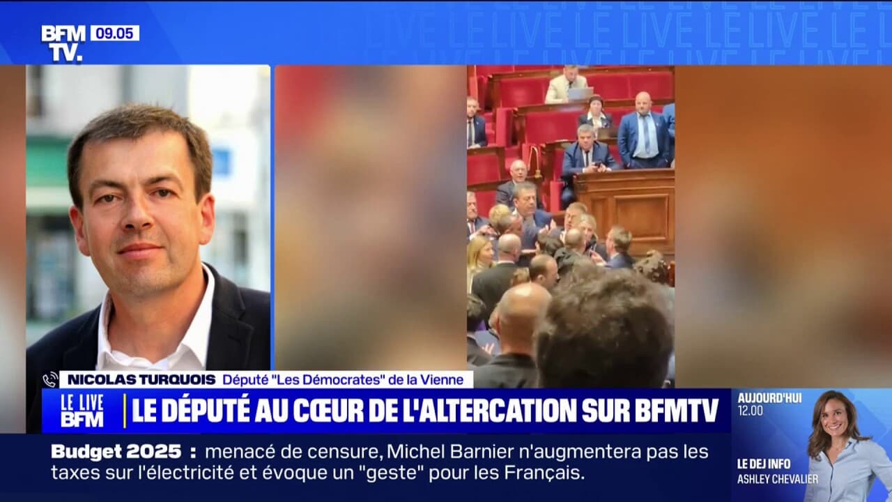 Altercation à l'Assemblée: Nicolas Turquois (Modem) dit n'avoir eu ...