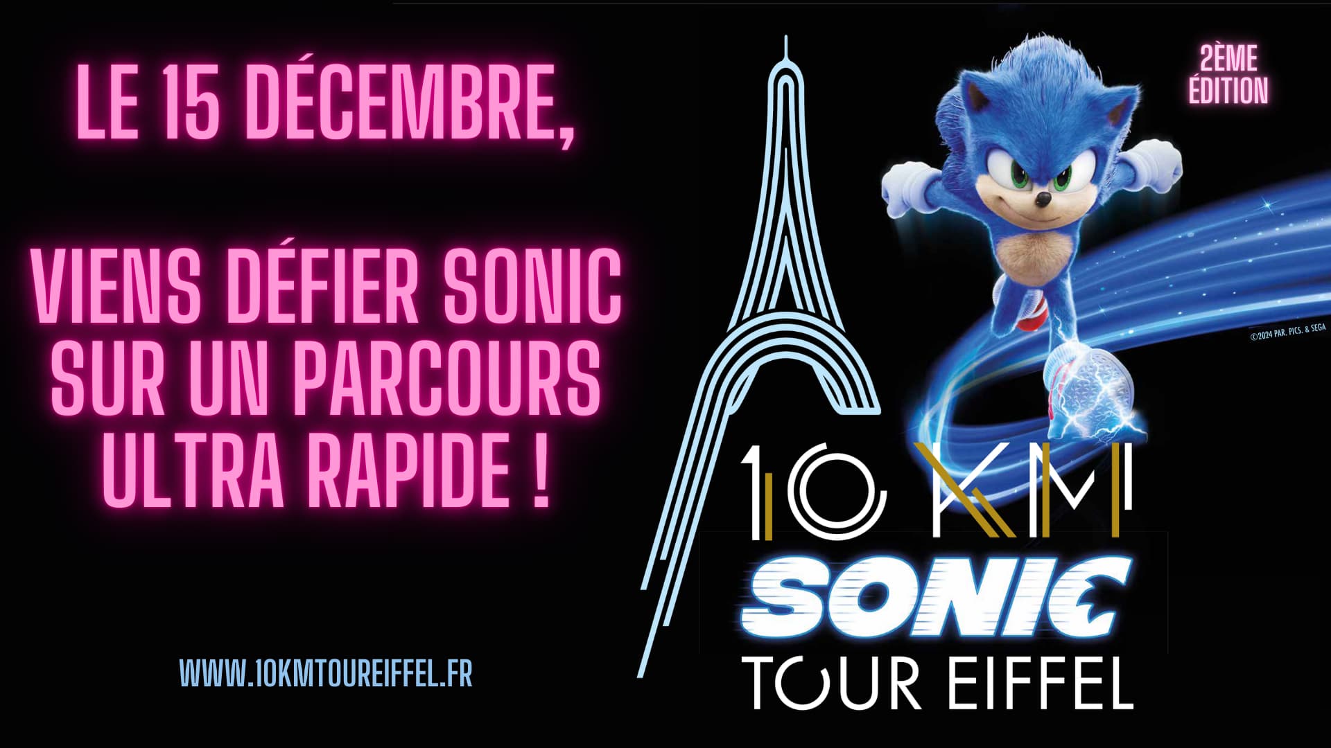 Les 10Km Sonic Tour Eiffel en partenariat avec BFM Paris Ile-de-France