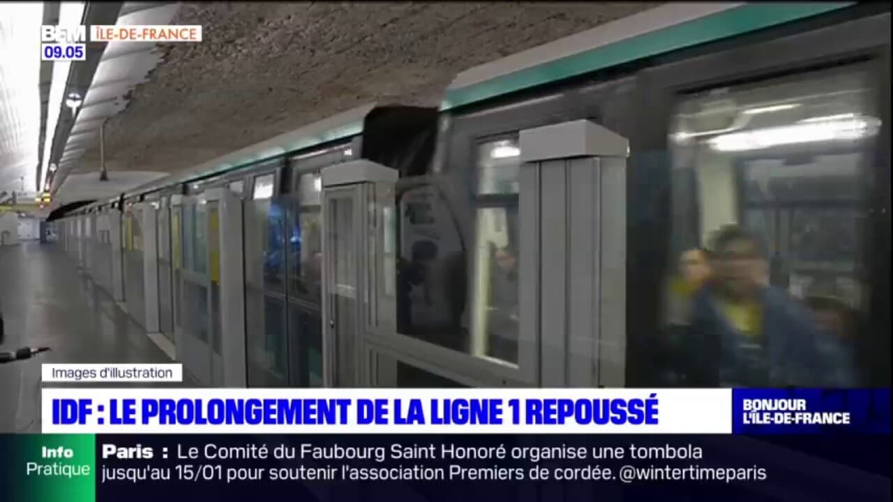 Île-de-France: le prolongement de la ligne 1 du métro repoussé