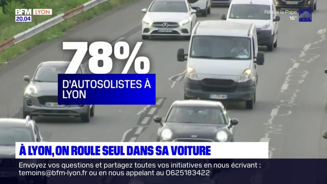 A Lyon, on roule seul dans sa voiture