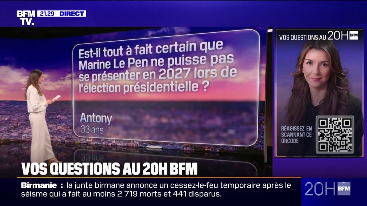 Est-il tout à fait certain que Marine Le Pen ne puisse pas se présenter en 2027 à l'élection ...