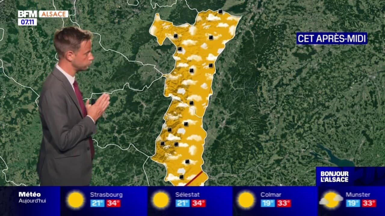 Météo Alsace: du soleil et quelques nuages ce lundi, jusqu'à 34°C à ...