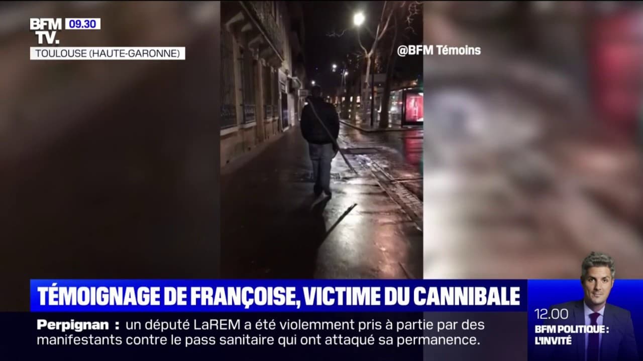 Le "cannibale des Pyrénées" filmé juste avant qu'il agresse sa victime ...