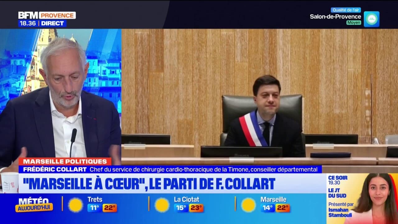 Frédéric Collart présente son parti "Marseille à cœur", créé avec ...