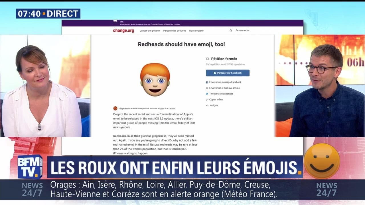 Les roux ont enfin leurs emojis