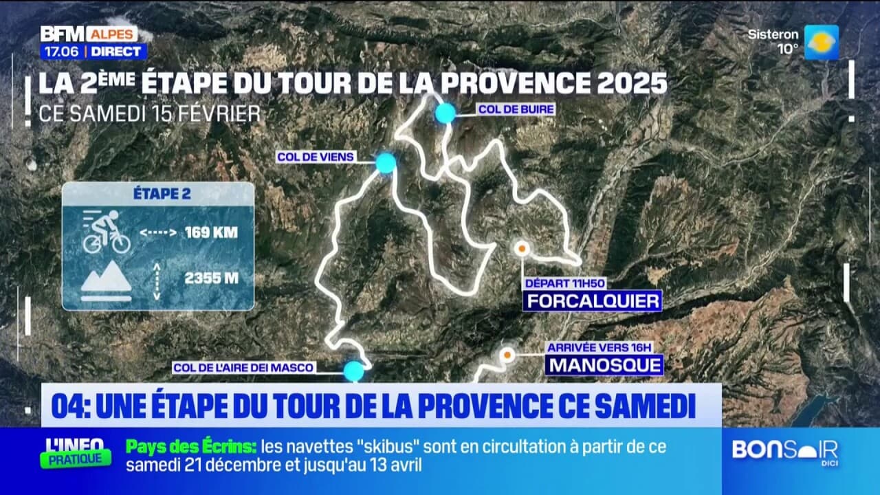 Tour de Provence: une étape dans les Alpes-de-Haute-Provence samedi