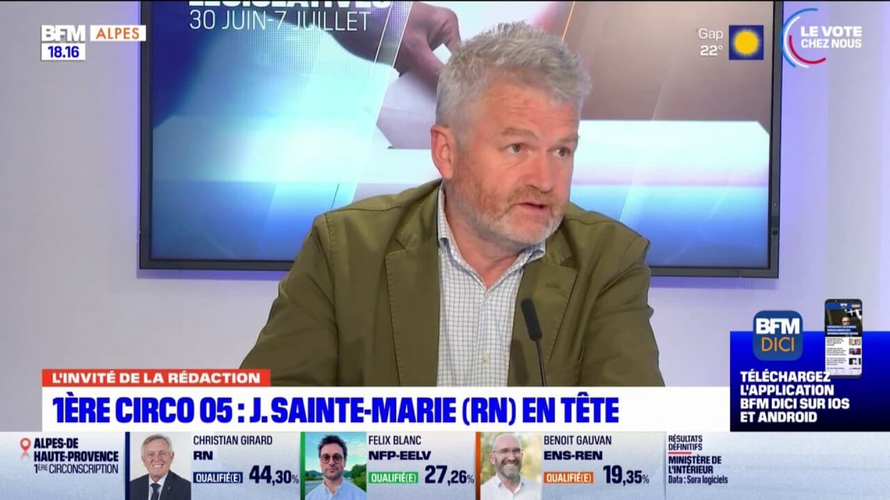 Jérôme Sainte-Marie (RN) revient sur son résultat favorable au premier ...