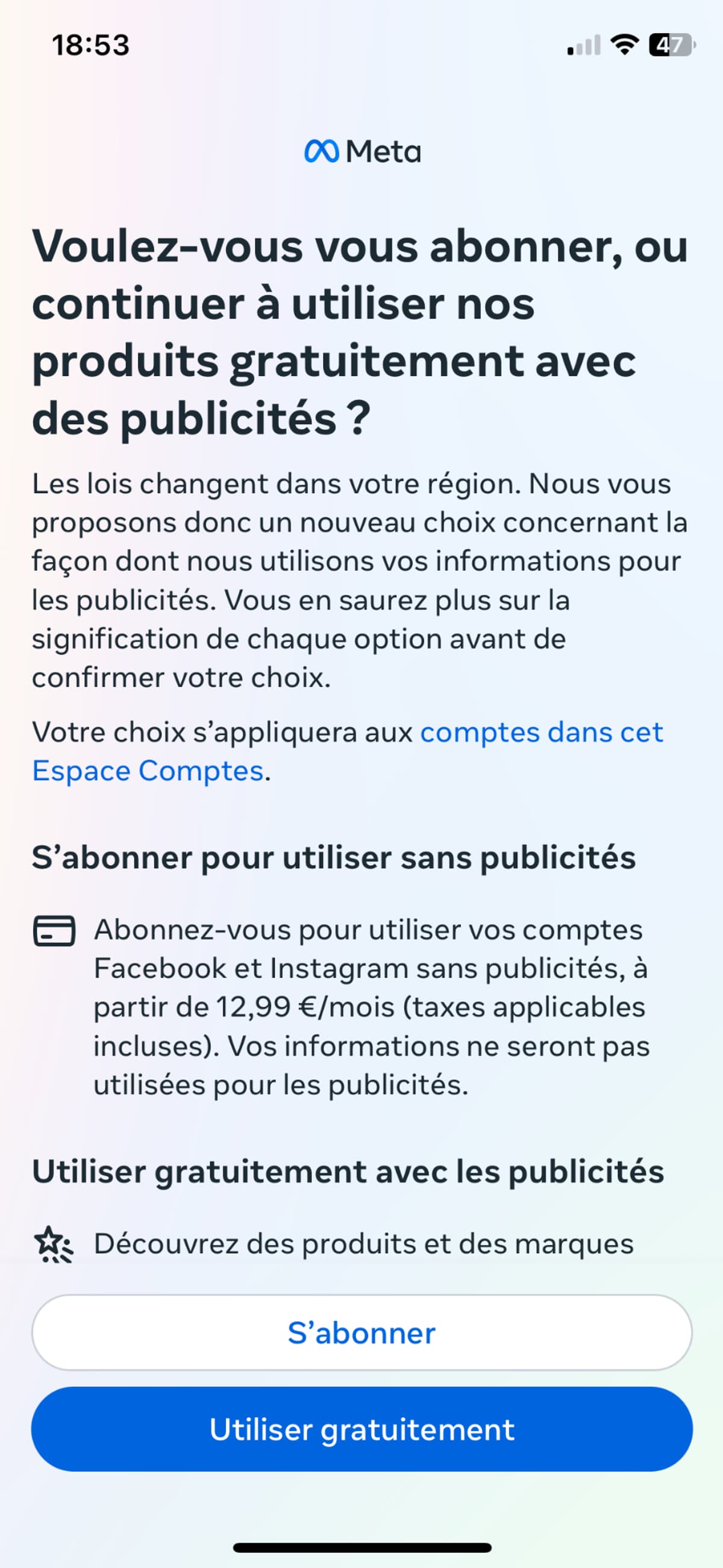 L'abonnement payant de Facebook arrive en France