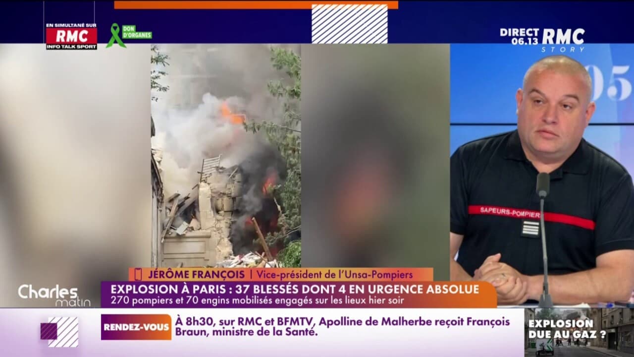 Explosion à Paris : 37 blessés dont 4 en urgence absolue