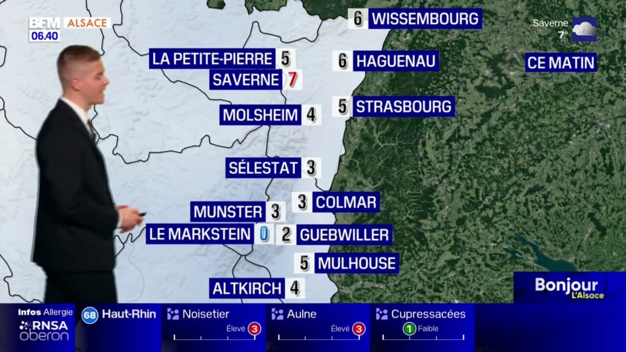 Météo en Alsace: des précipitations dans toute la région, jusqu'à 12°C ...