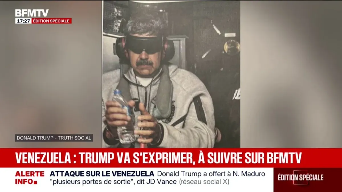 Donald Trump a publié sur Truth Social une photo de Nicolas Maduro ...