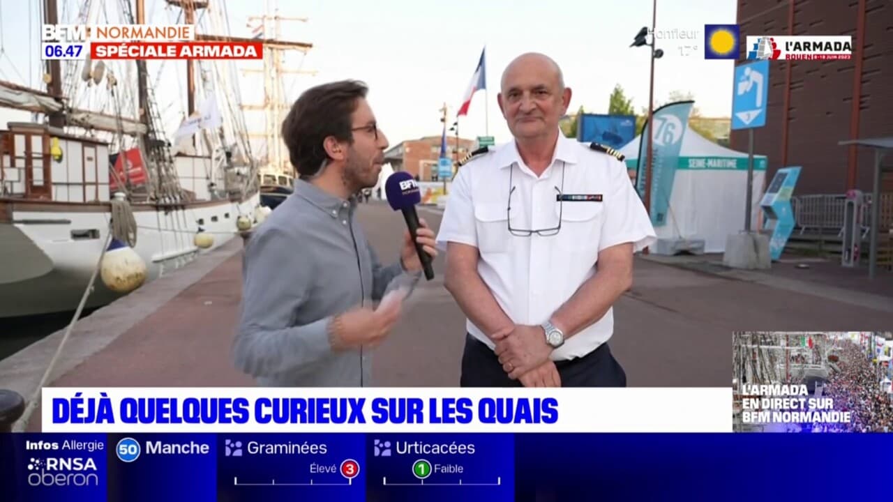 Le commandant du port de Rouen chapeaute l'arrivée des bateaux pour l ...