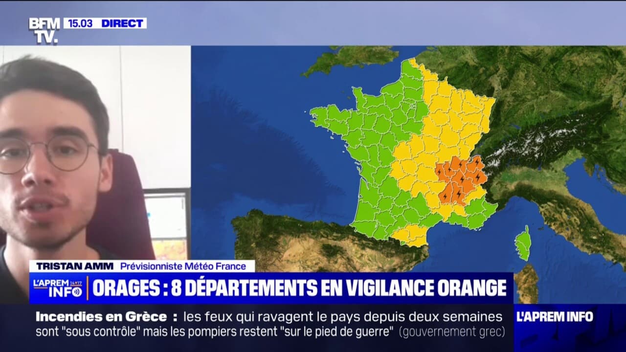 Vigilance orange: des orages attendus jusqu'en fin de journée dans huit ...