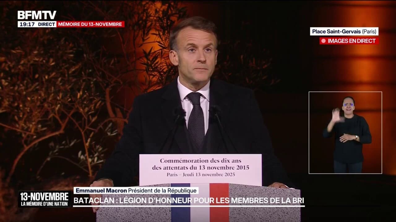 13-Novembre: Emmanuel Macron annonce que les membres de la BRI intervenus au Bataclan seront ...