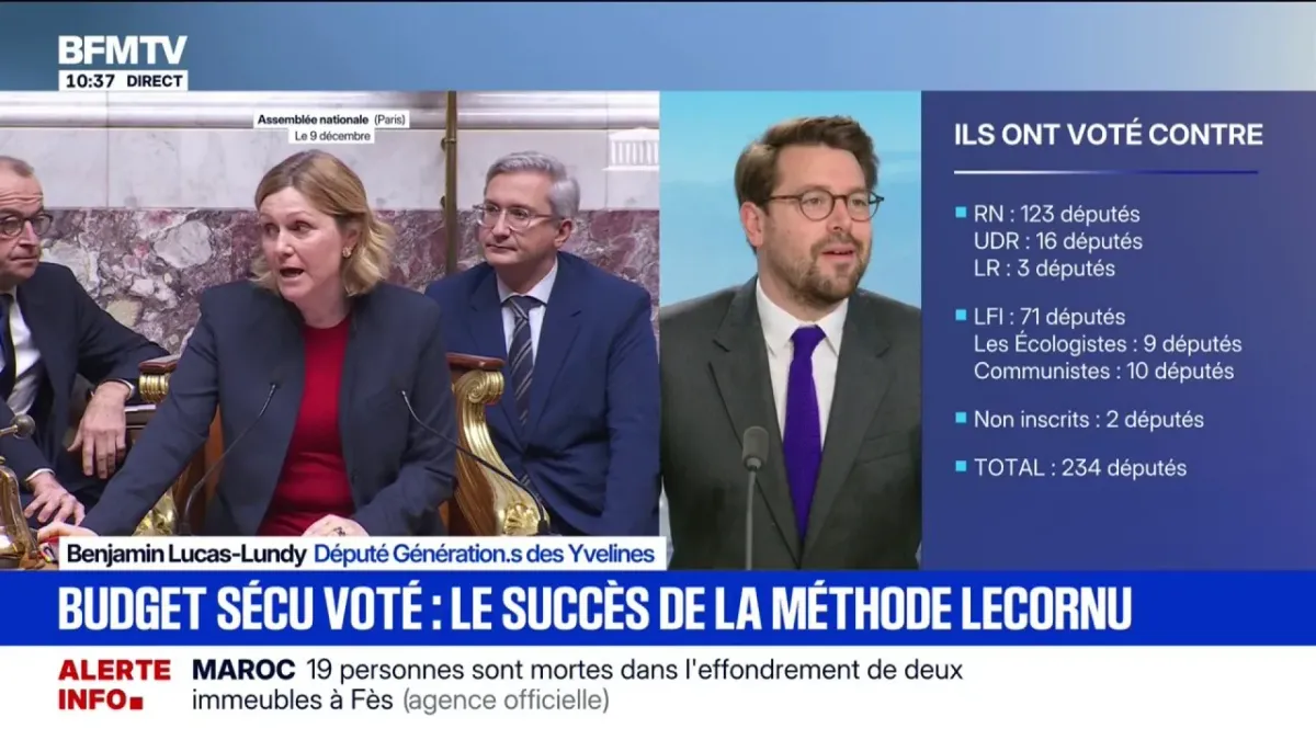 Le député Benjamin Lucas-Lundy, qui a voté contre le budget, "regrette ...