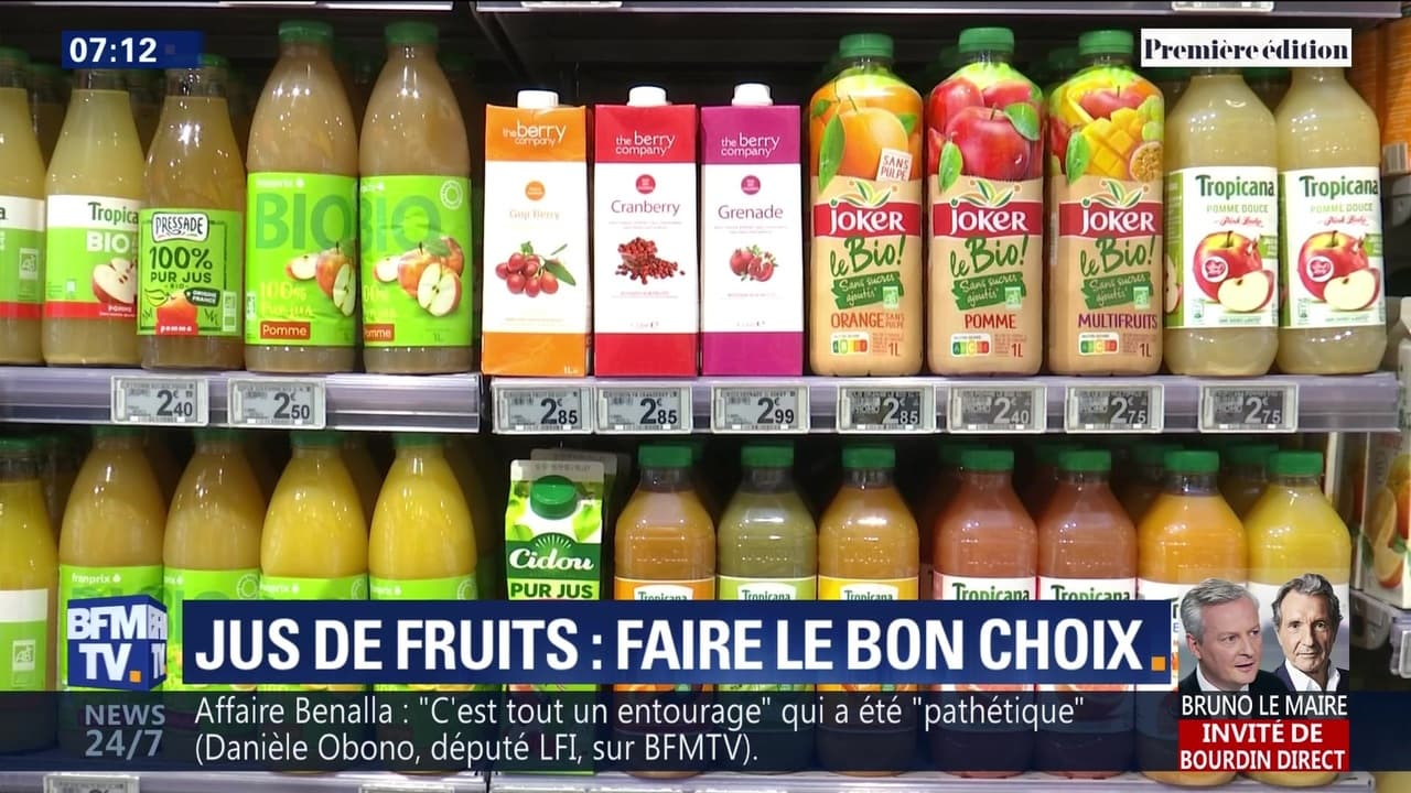 Jus de fruits: comment faire le bon choix