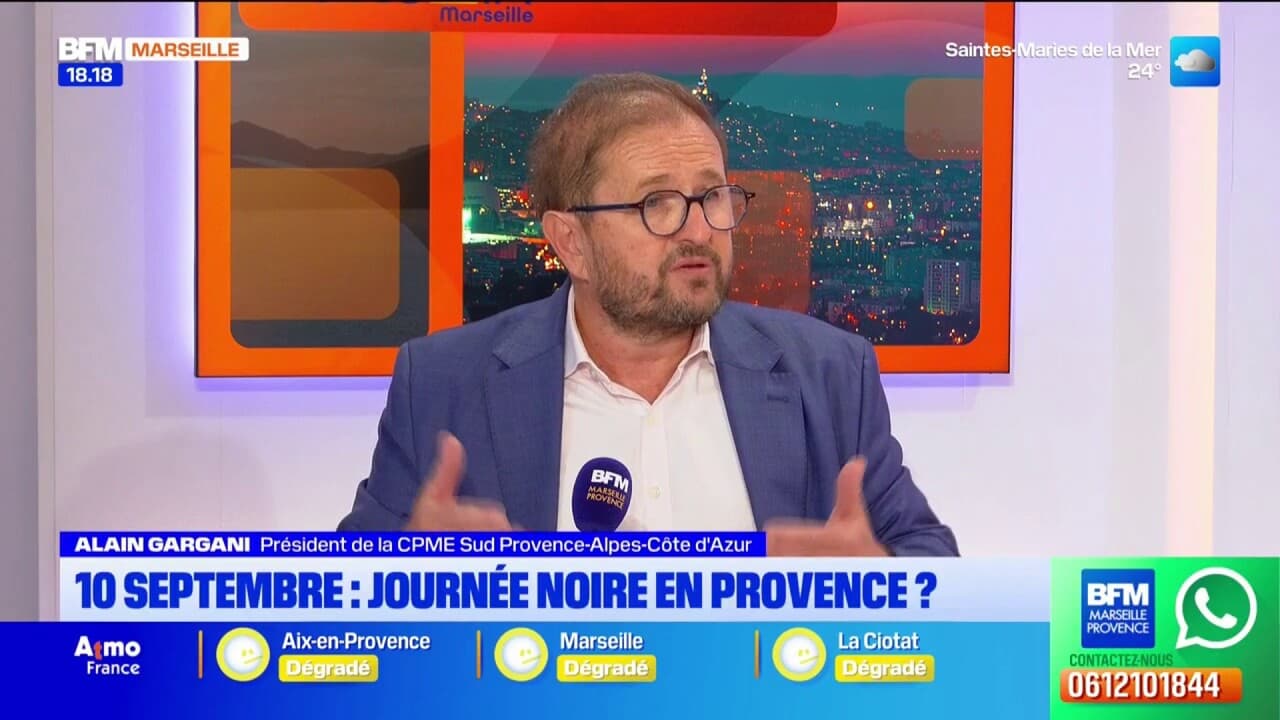Alain Gargani, président de la CPME Sud, est l'invité de BFM Marseille Provence