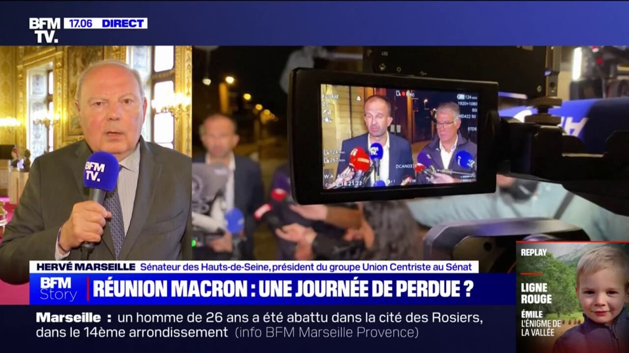 Hervé Marseille, président du groupe Union Centriste au Sénat, fait le ...