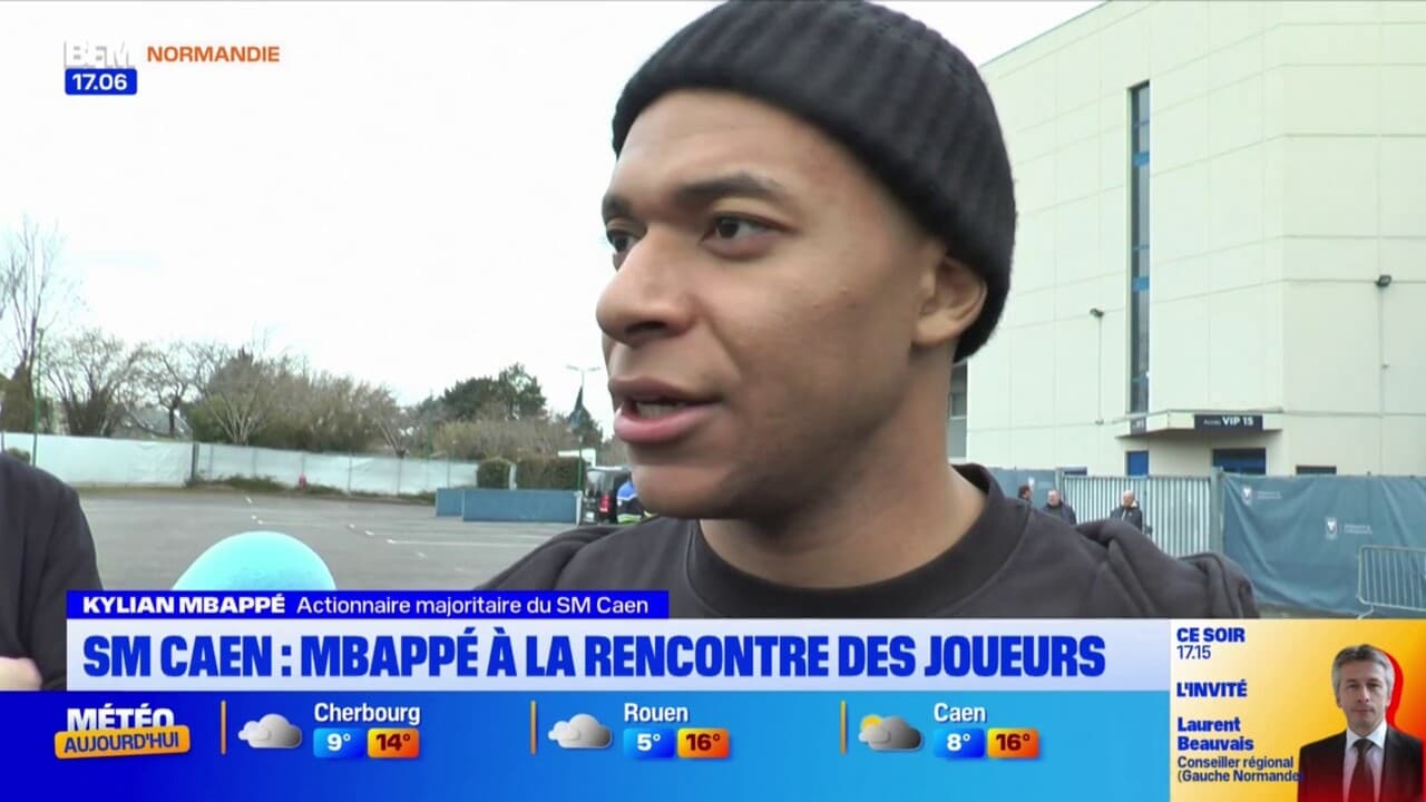 Caen: Kylian Mbappé a rencontré les joueurs du Stade Malherbe