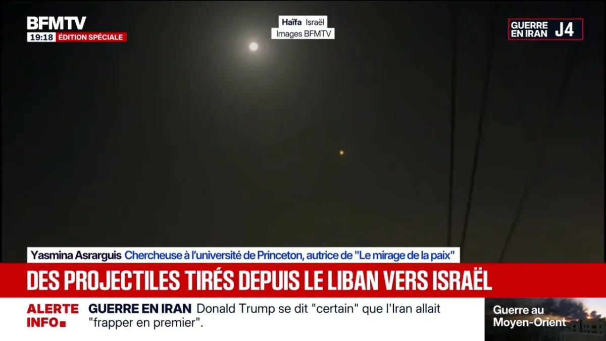 En ce moment, des projectiles sont lancés depuis le Liban en direction ...