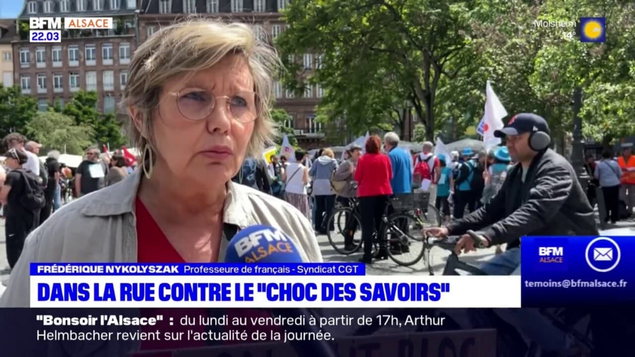 Strasbourg Manifestation Contre Le Choc Des Savoirs