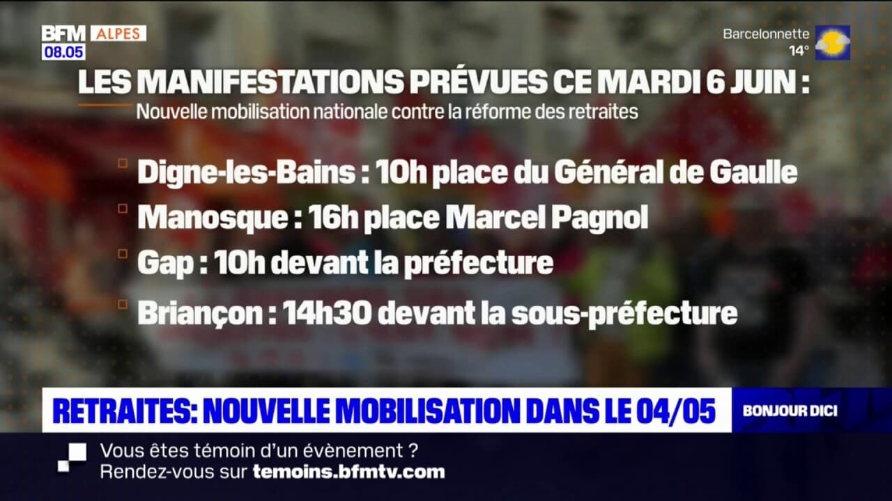 Retraites: nouvelles mobilisations dans les Alpes du Sud ce mardi