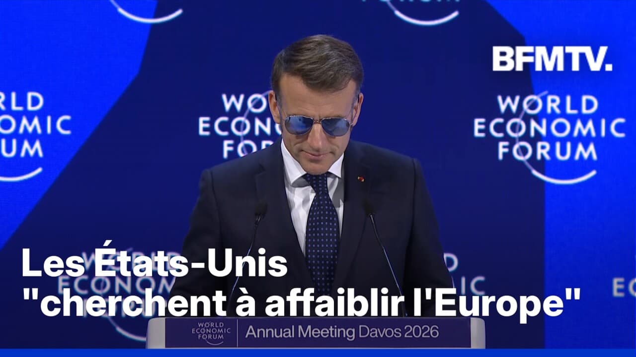 Le discours d'Emmanuel Macron au forum économique mondial de Davos en ...