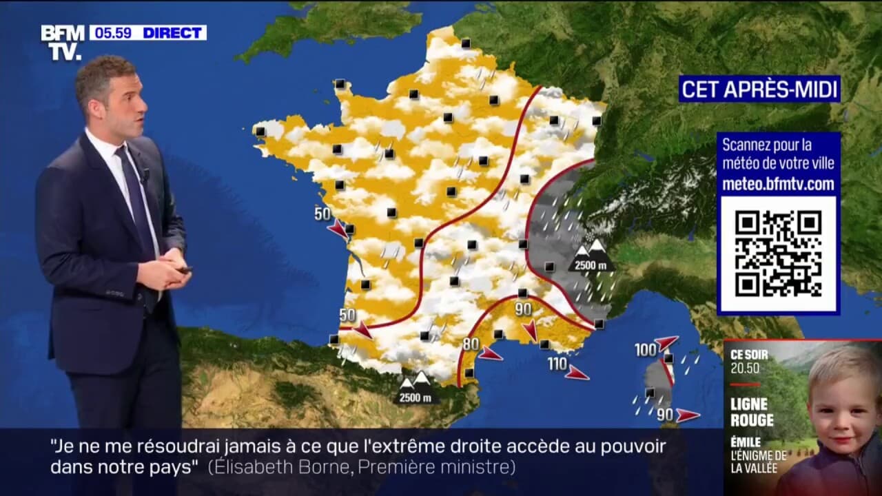 Un temps instable et des températures plus fraîches prévus ce lundi