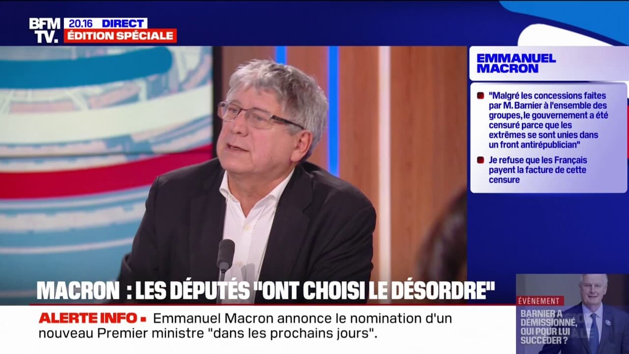 Éric Coquerel (LFI) à propos d'Emmanuel Macron: "Son allocution de ce ...