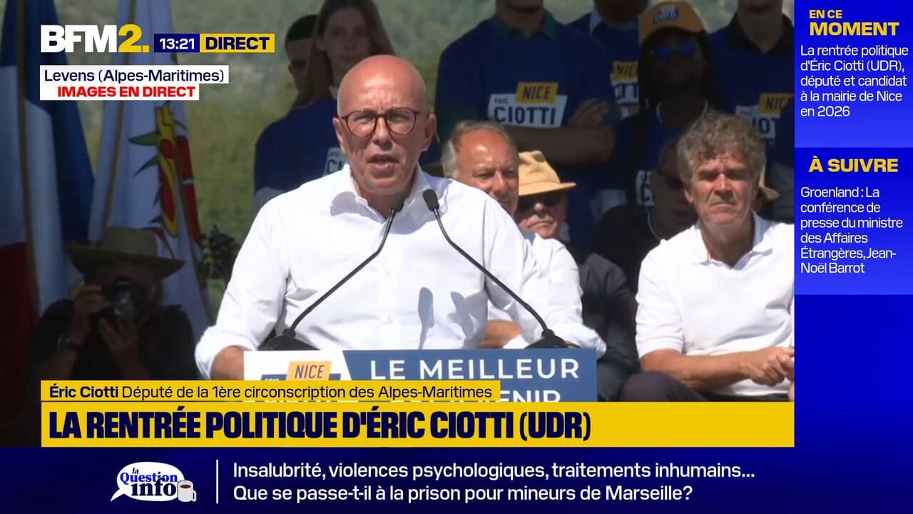 Lors de sa rentrée politique, Éric Ciotti dit vouloir "construire une ...
