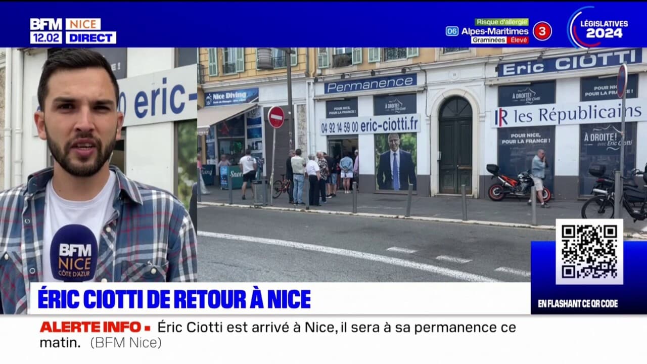 Nice: Éric Ciotti de retour dans sa permanence