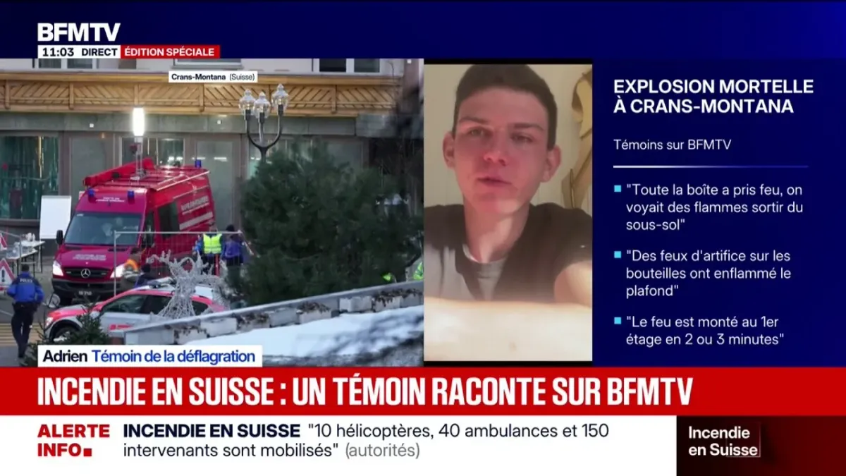 Incendie à Crans-Montana: "C'était comme un film d'horreur", affirme ...