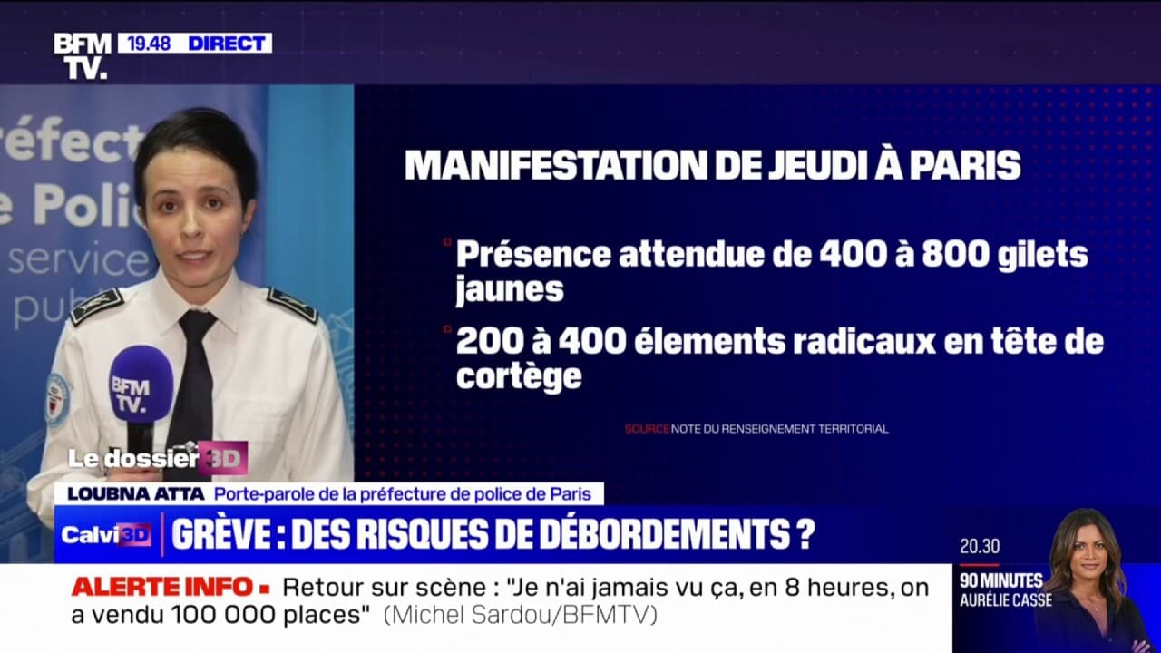 Retraites: "3500 policiers et gendarmes" mobilisés pour encadrer la ...