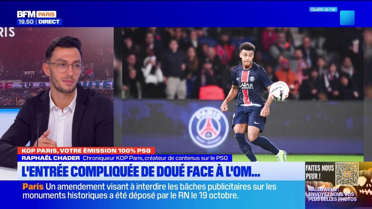 Kop Paris: l'entrée compliquée de Désiré Doué face à l'OM