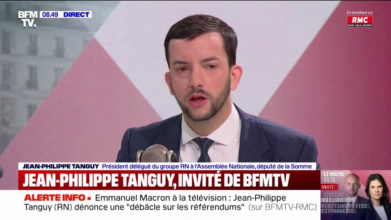 "C'est pitoyable pour la France": Jean-Philippe Tanguy (RN) réagit à la ...
