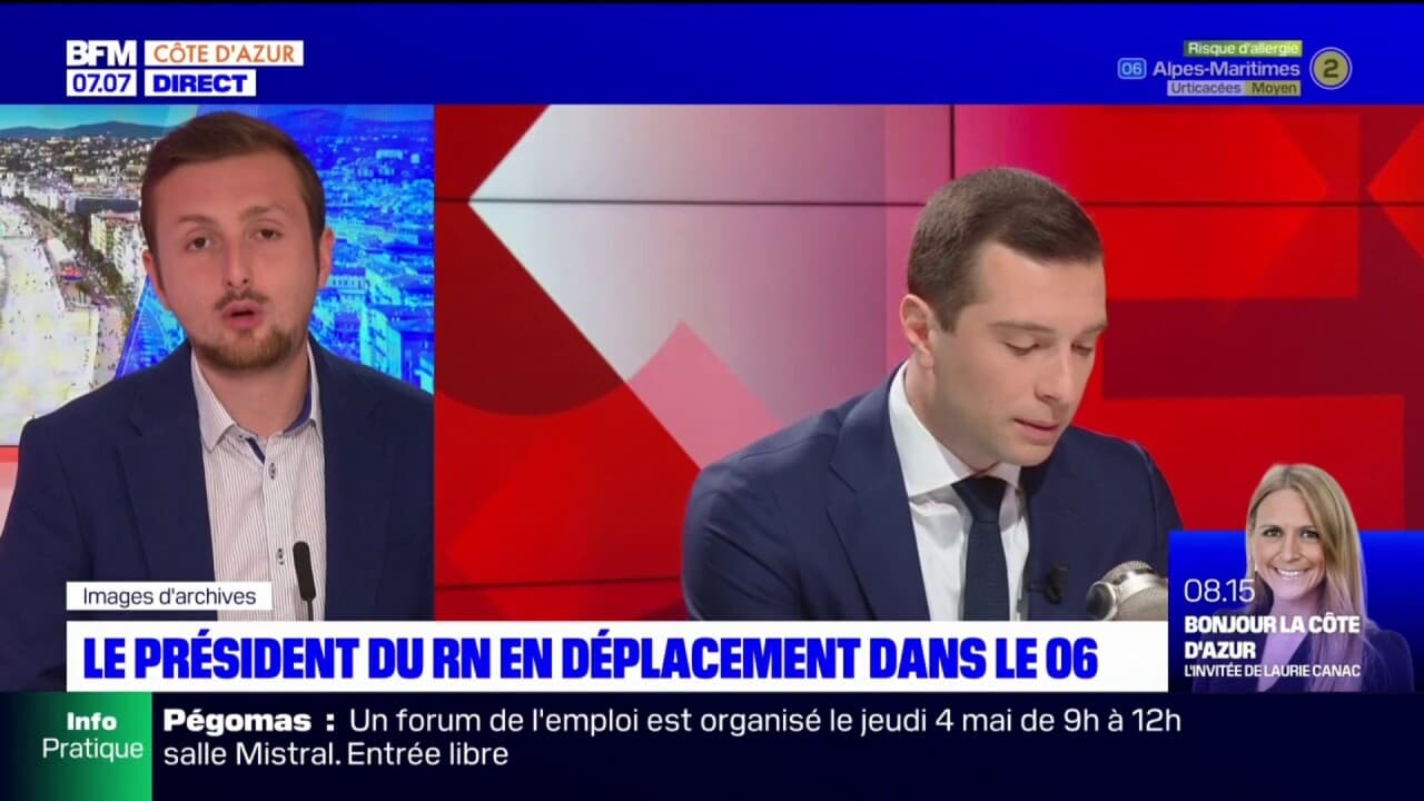 Alpes-Maritimes: Jordan Bardella parlera immigration à Nice et Menton ...